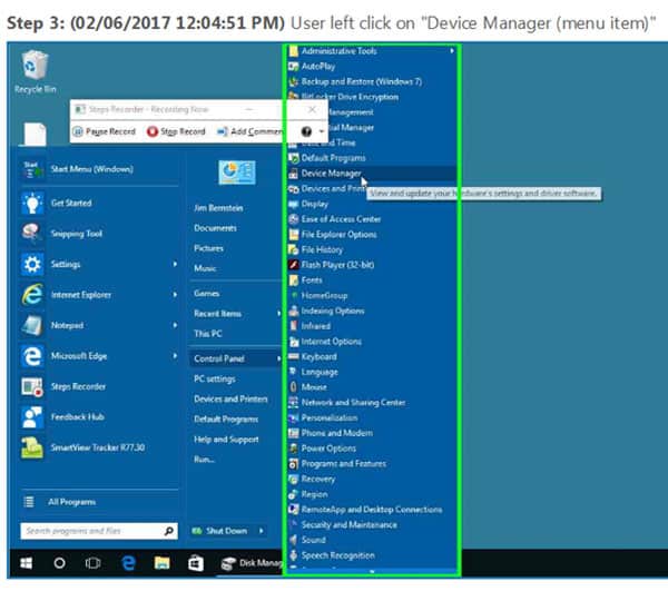Windows のステップを記録する: 問題を再現するには - OK Tech Masters